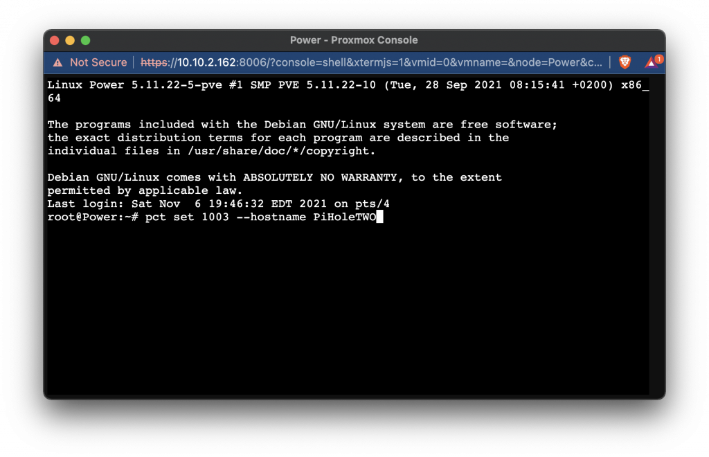 How To Change The Hostname Of A LXC Using Command Line Proxmox 7